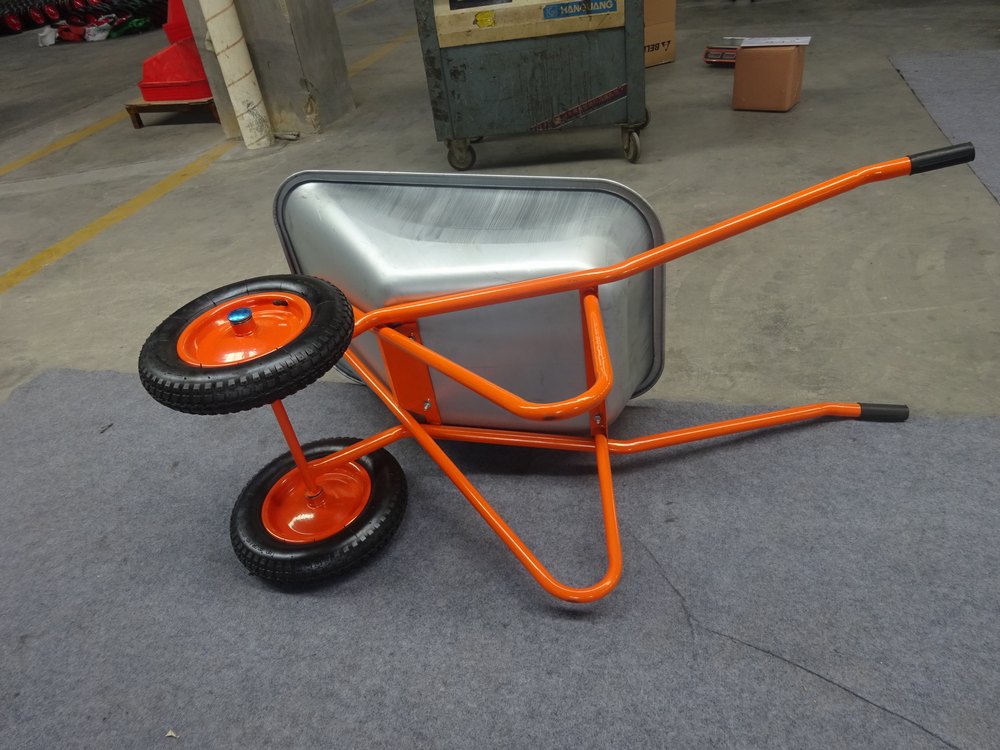Construction trolley wheelbarrow with deep pallet