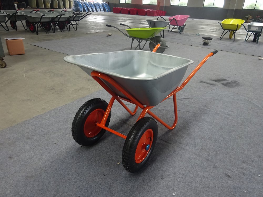 Construction trolley wheelbarrow with deep pallet